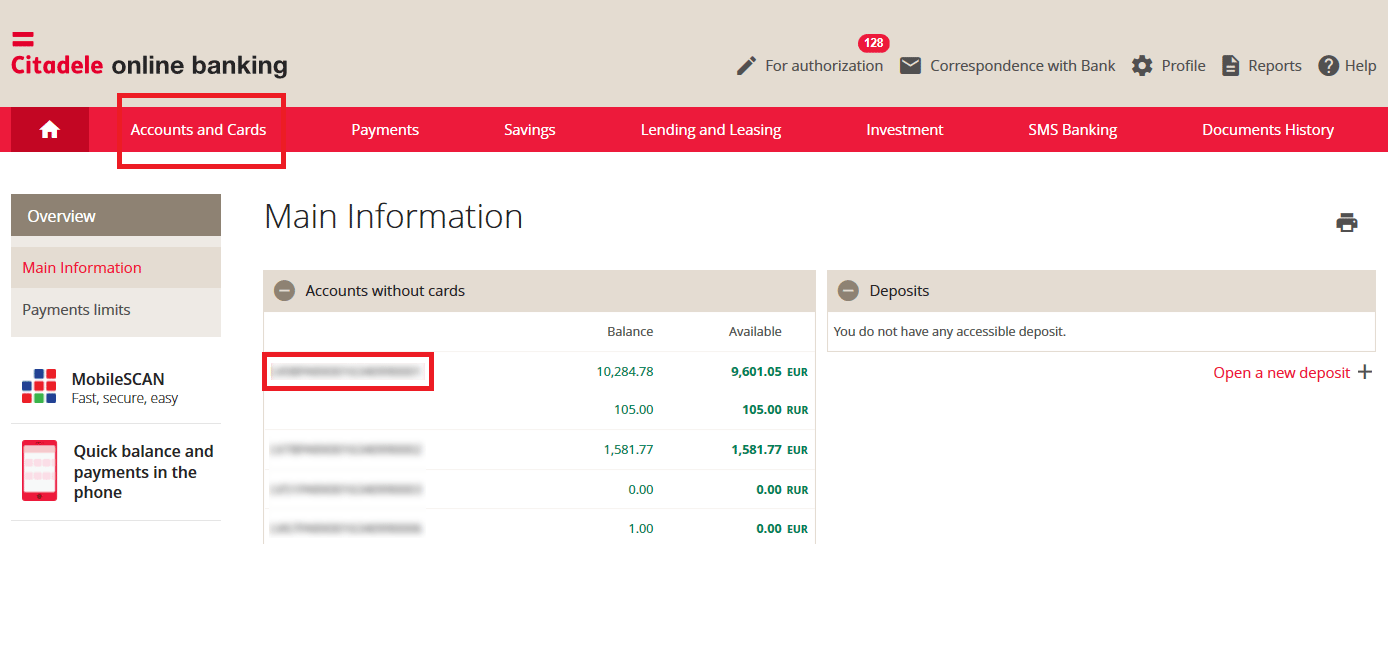 How Do I Check My Account Balance In The Online Bank Bank Citadele